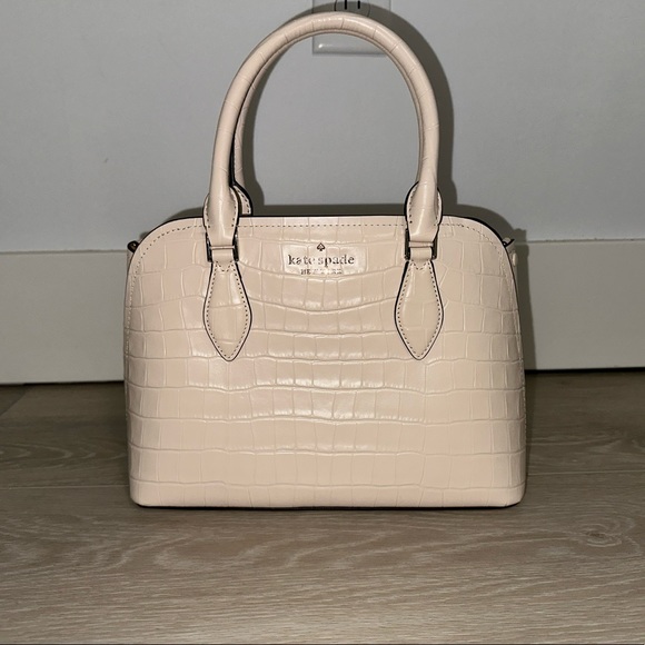 kate spade | Bags | Rare Kate Spade Darcy Croc Embossed Leather Satchel ...